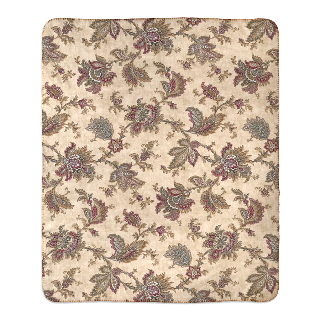 Adeline Chintz Vintage Floral Fleece Lined Blanket – Tarragonia